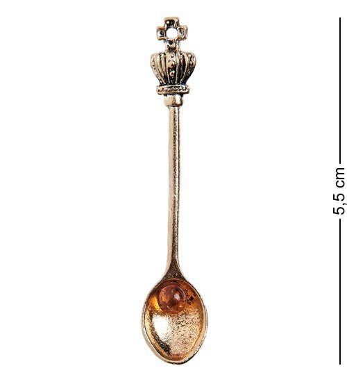 Фигурка кошельковая Счастье-радость подарю (латунь, янтарь) AM-2289 113-708675