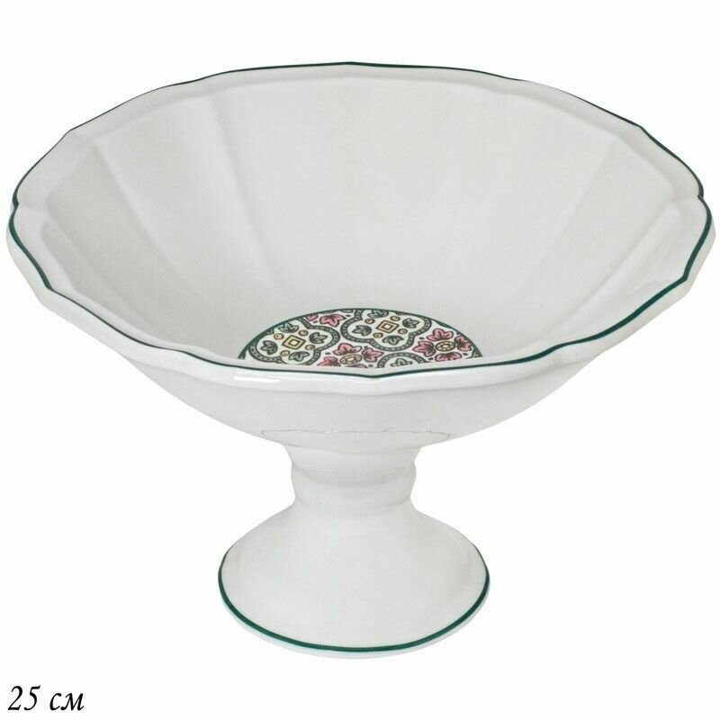 Фруктовница на ножке Ленарди Дария 25см, фарфор