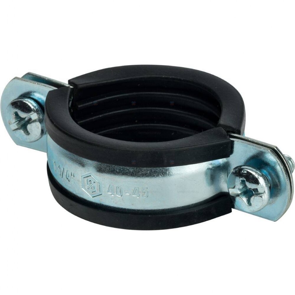 Хомут для труб с гайкой 1"1/4( ⌀40-45) STOUT