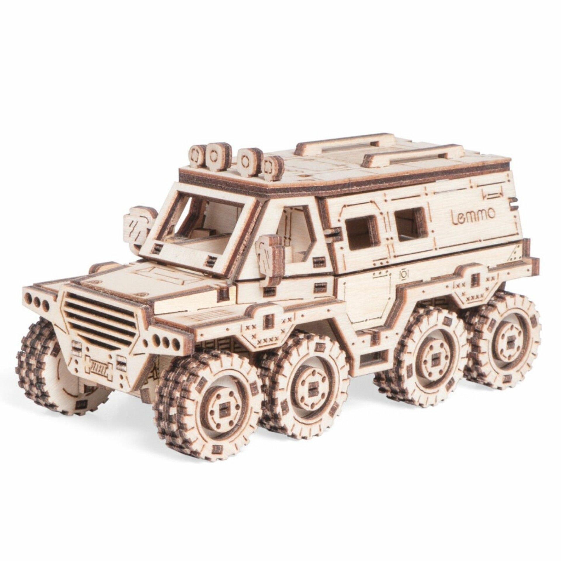Деревянный эко конструктор Внедорожник"Бархан" / сборная модель без клея / подарок для мальчика и детей