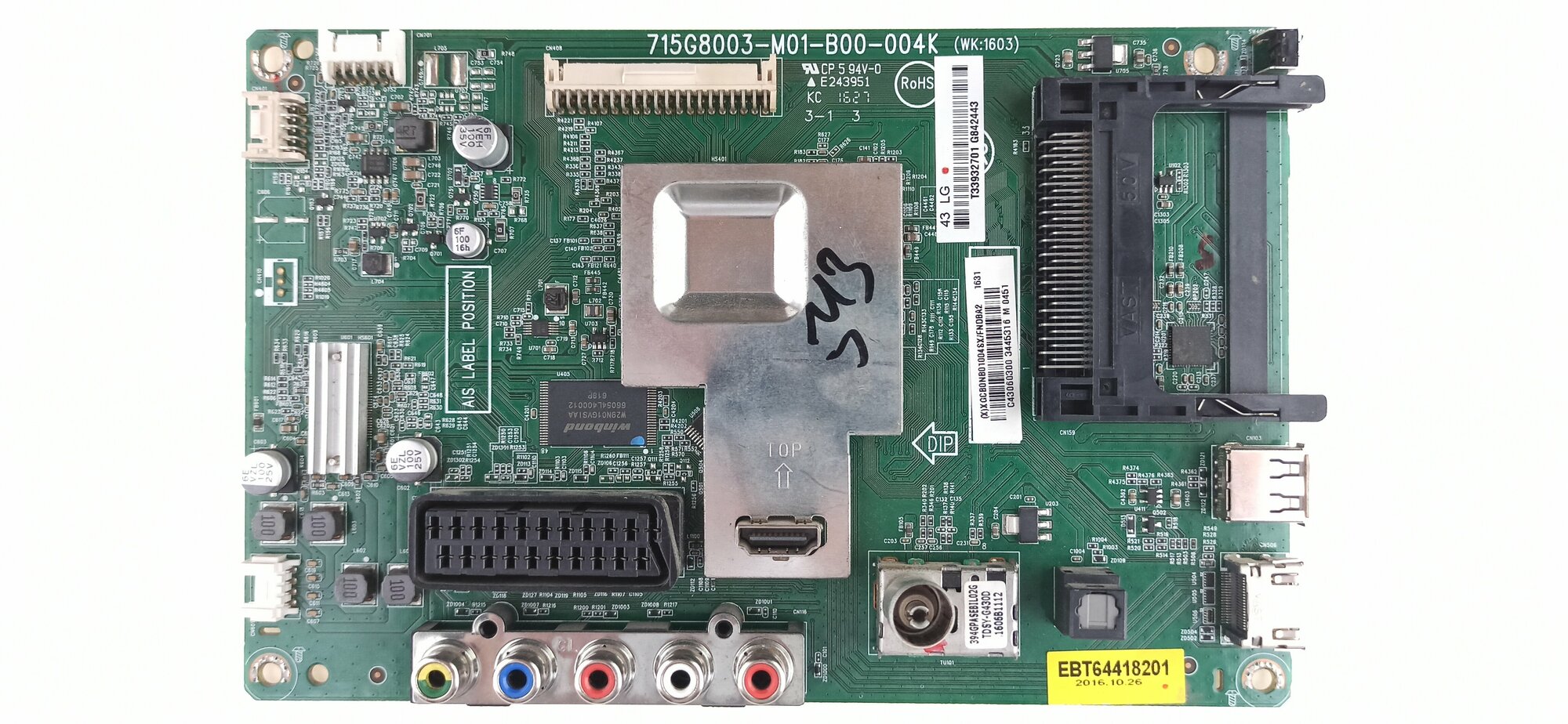 Материнская плата ТВ LG 43LH500T [715G8003-M01-B00-004K] (Б/У)