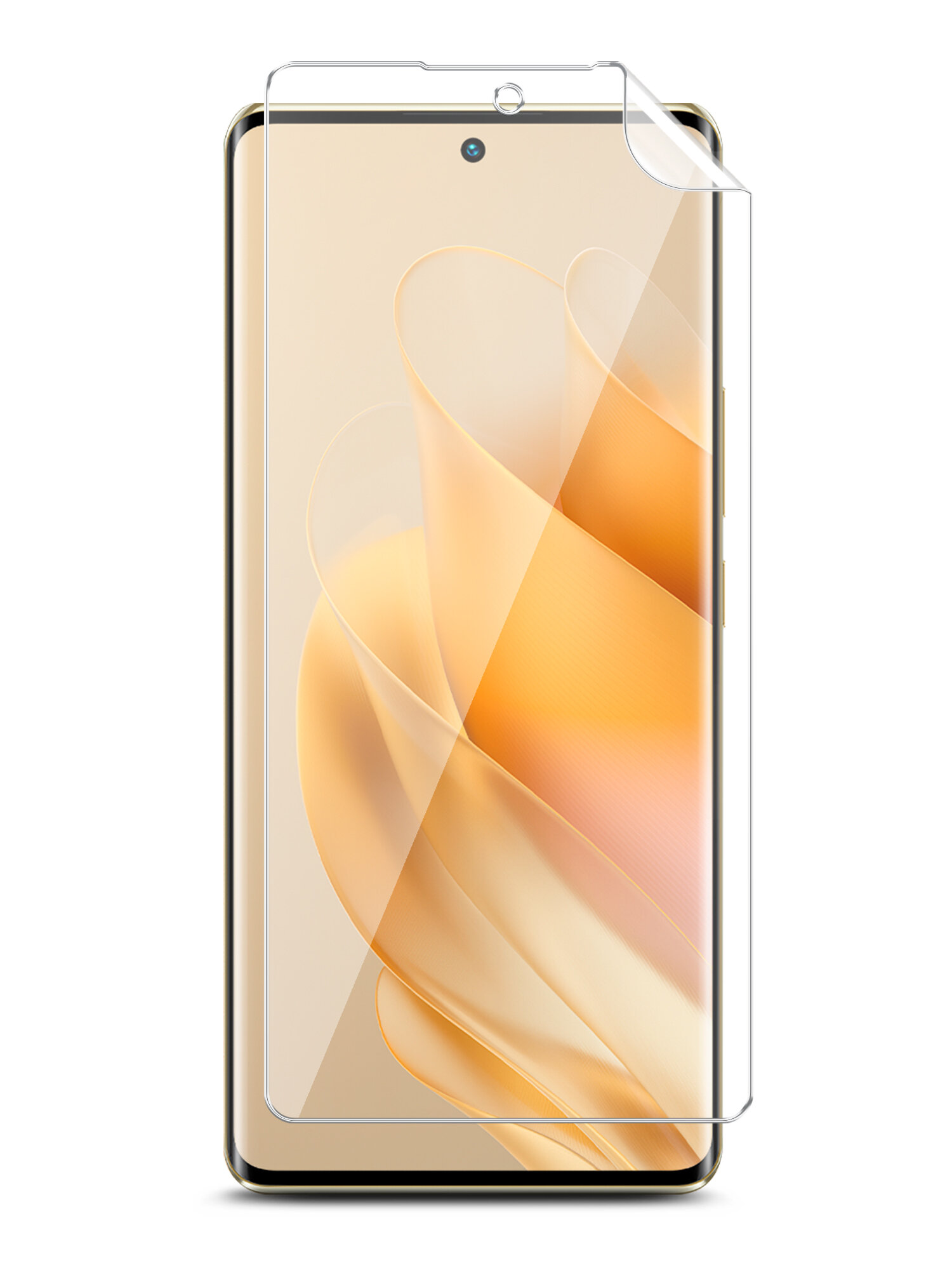 Защитная пленка для Infinix Zero 30 (Инфиникс Зеро 30) на Экран прозрачная гидрогелевая силиконовая клеевая основа полноклеевая, Miuko