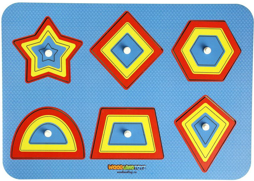 Деревянная рамка-вкладыш "Паутинка 2", развивающая игра для малышей по методике Монтессори, от 3 лет