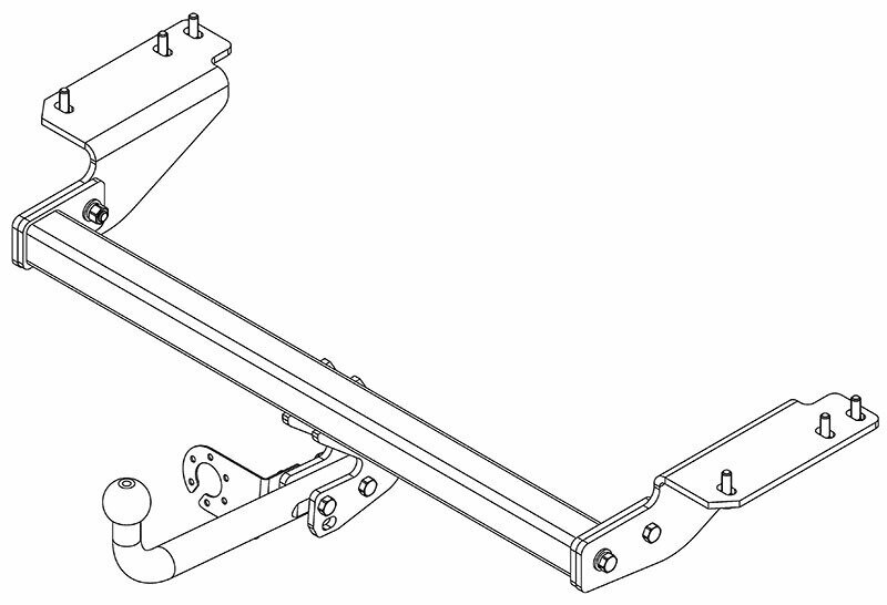 Фаркоп на HAVAL H2 (2015-) (без электрики, паспорт/сертификат в комплекте) Автос. HV 02