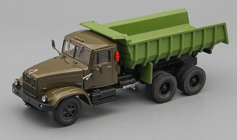 Масштабная модель грузовика коллекционная краз 256Б1 самосвал, хаки / зеленый