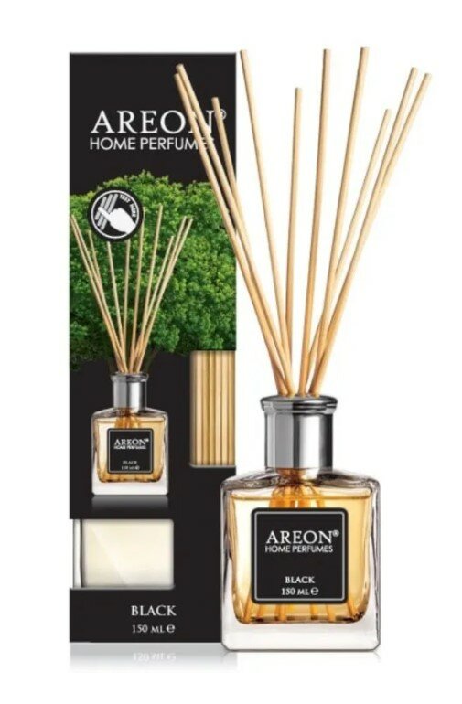 Ароматизатор для дома Areon Sticks LUX (банка, деревянные палочки) Black черный 150 мл