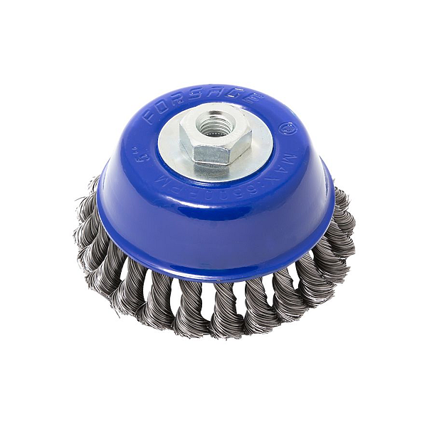 FORSAGE F-BWC103 щетка для шлифмашины чашеобразная, витая, жесткая, 75 мм