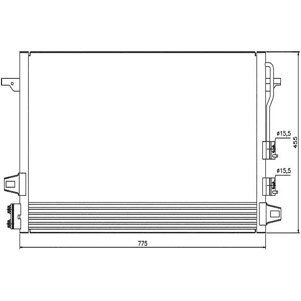 STELLOX 10-45499-SX (04677509AA / 1045499_SX / 4677509AA) радиатор кондиционера\ Chrysler (Крайслер) Voyager (Вояджер)