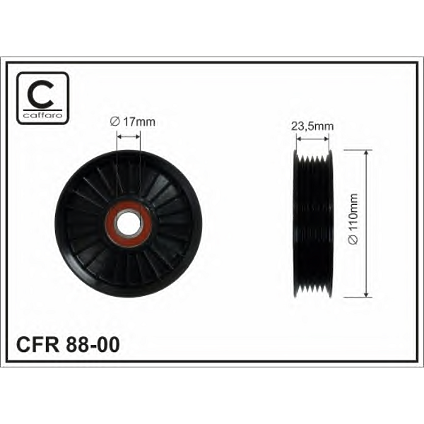 CAFFARO 88-00 (0K9A615993 / 10118713 / 10118723) ролик натяж-ля ремня