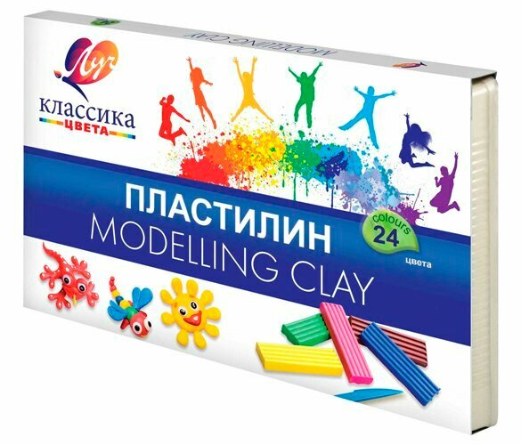 Пластилин "Классика" со стеком - 24 цвета.