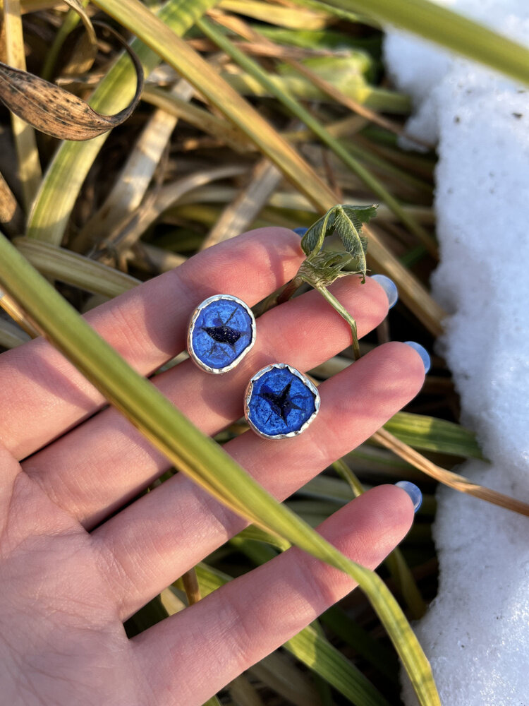 Серьги True Stones, азурит