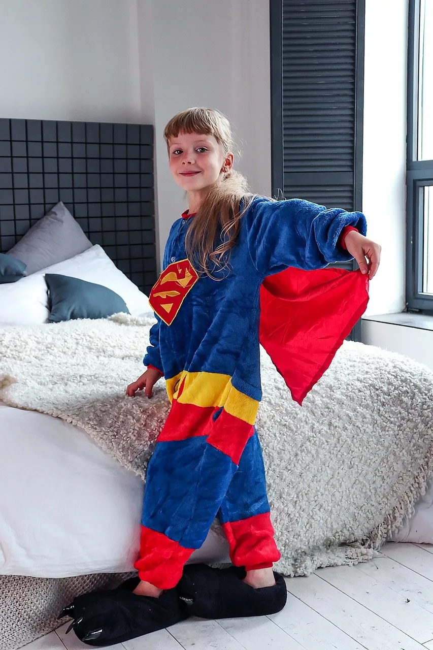 Кигуруми Супермен Пижамки*Shop, размер 105-115, синий