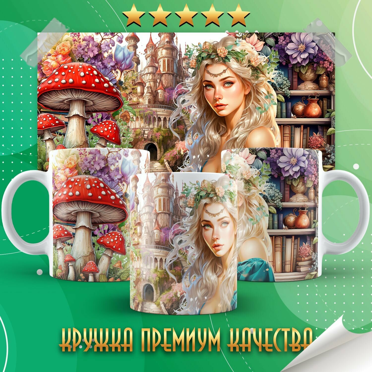 Кружка "Дриады / Лесные нимфы" PrintMania 330мл
