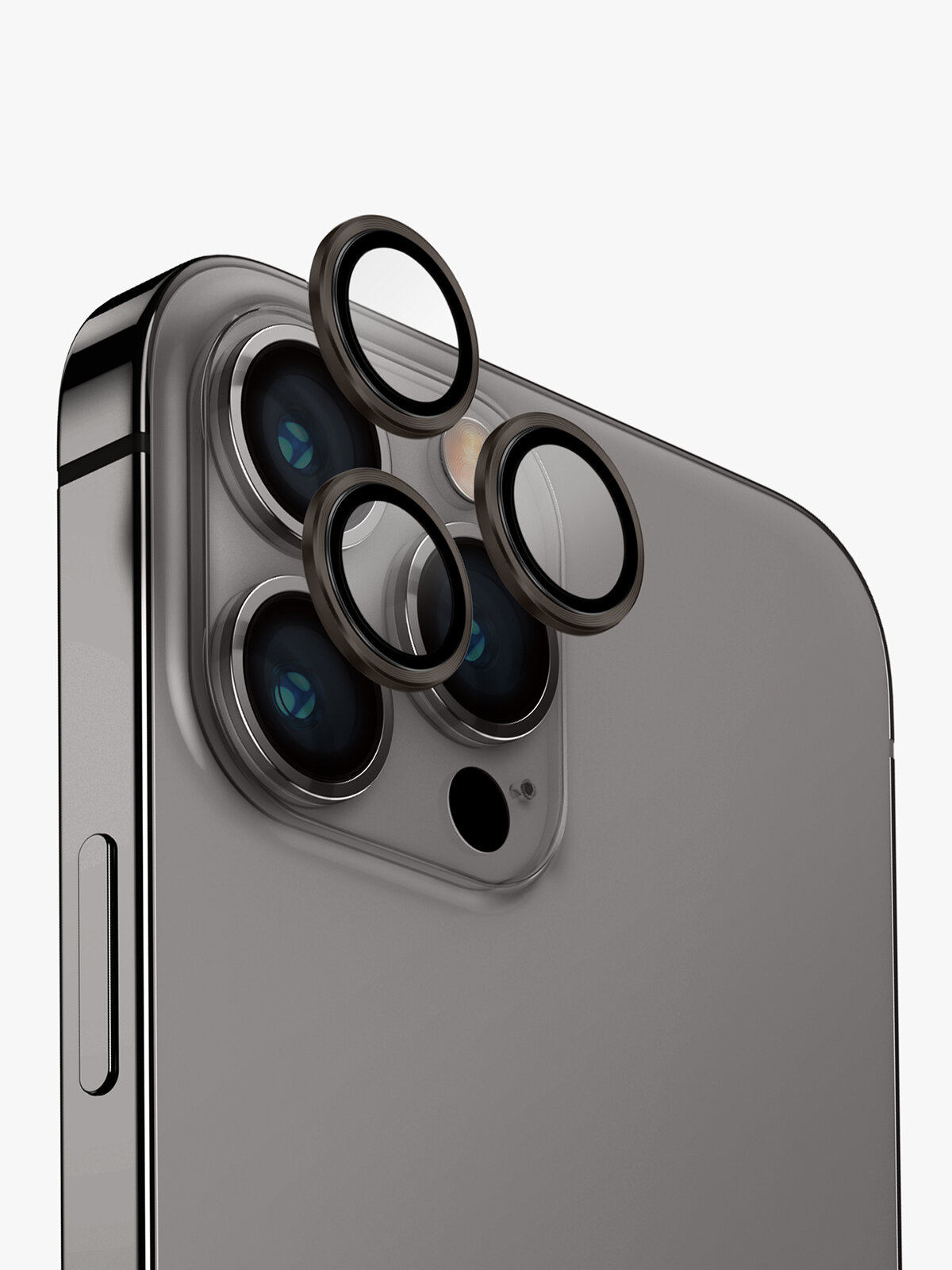 Uniq стекло для iPhone 15 Pro Max OPTIX Camera Lens protector Aluminium Grey
