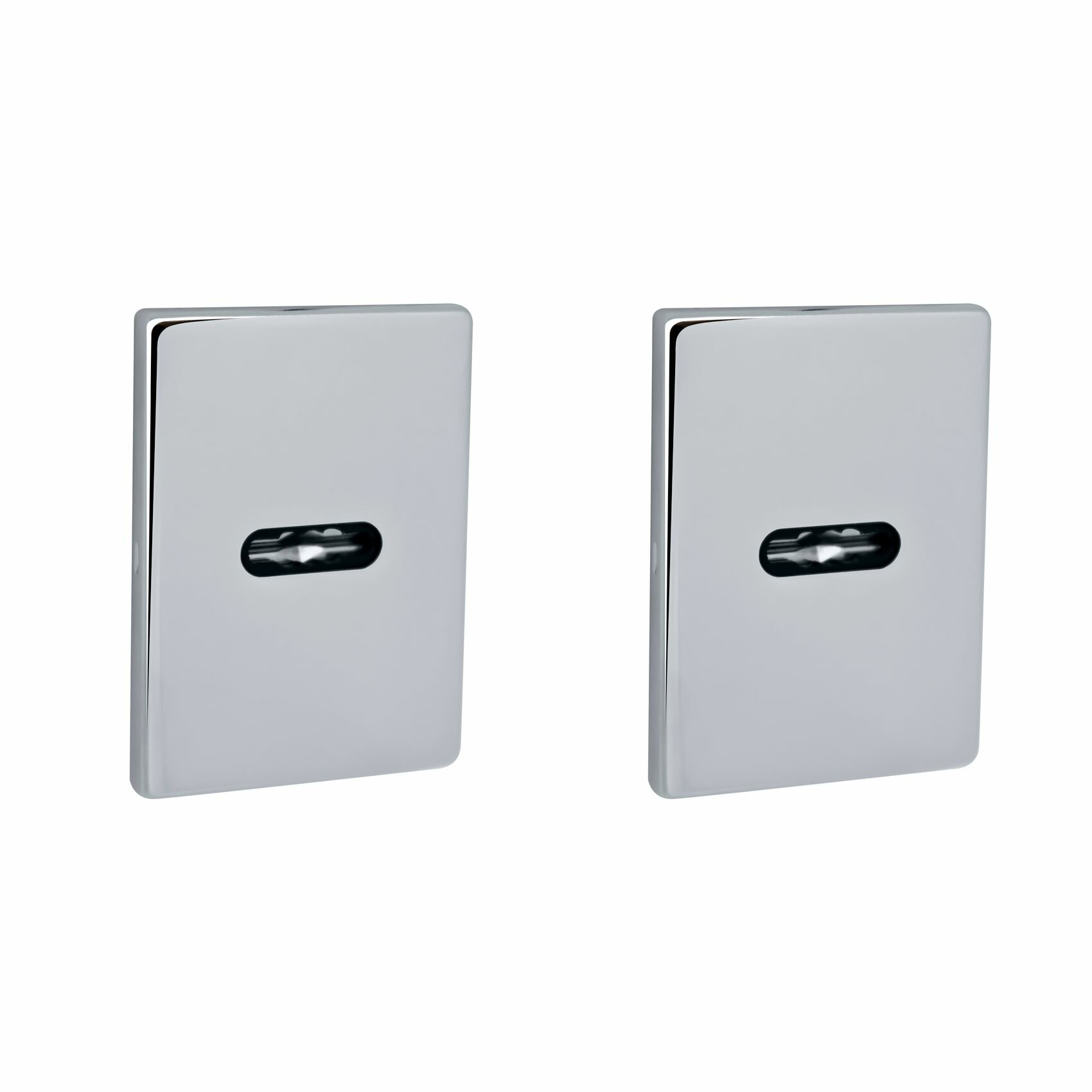 Декоративная накладка Fuaro (Фуаро) с автоматическими шторками на сувальдный замок ESC 486-S-auto RL (хром) CP-8 (2 штуки)