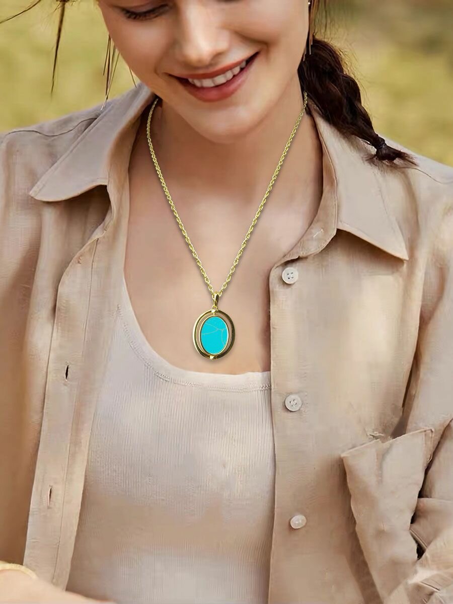 Подвеска Emay, перламутр, бирюза, искусственный камень, акрил, гелиотис