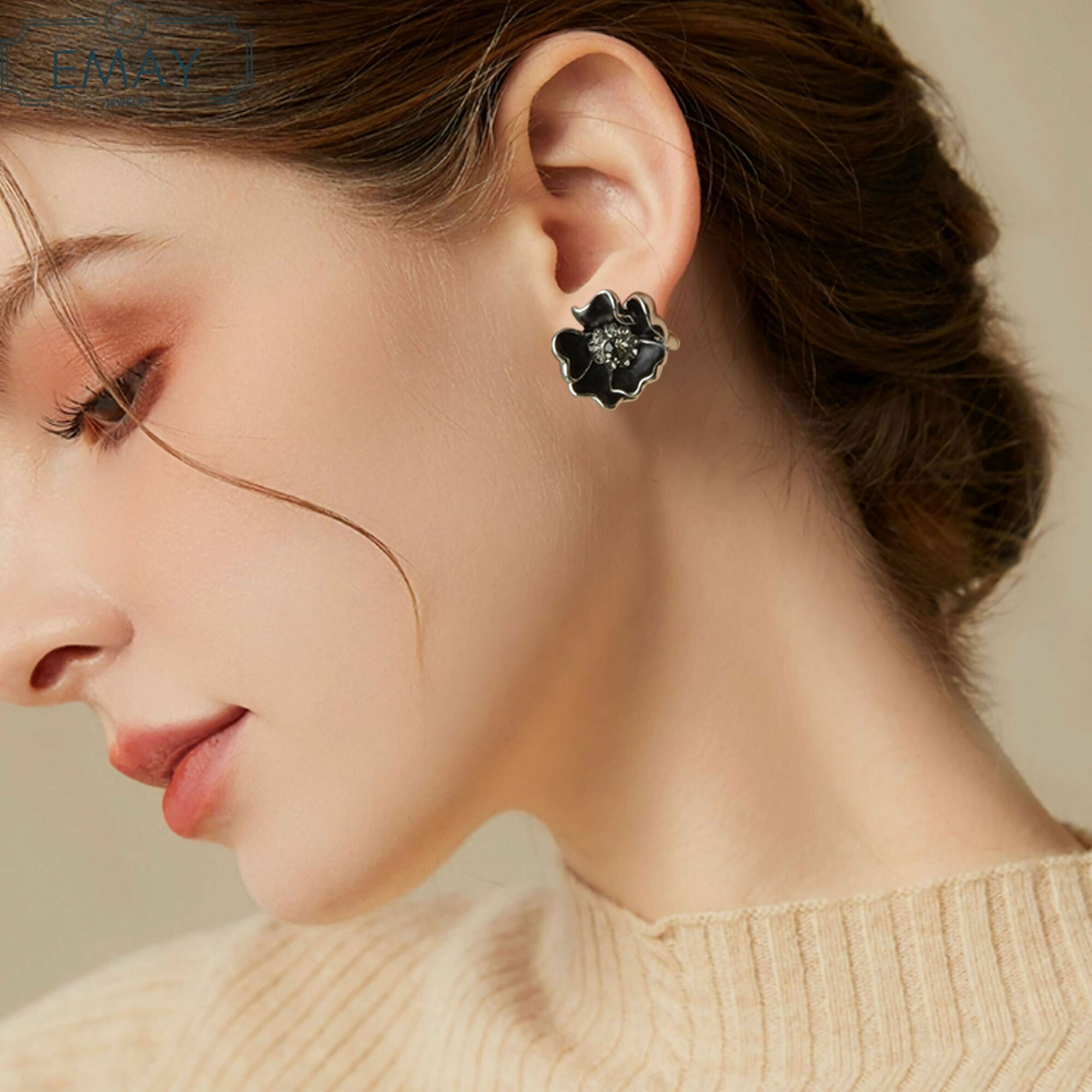 Серьги, фианит, искусственный камень