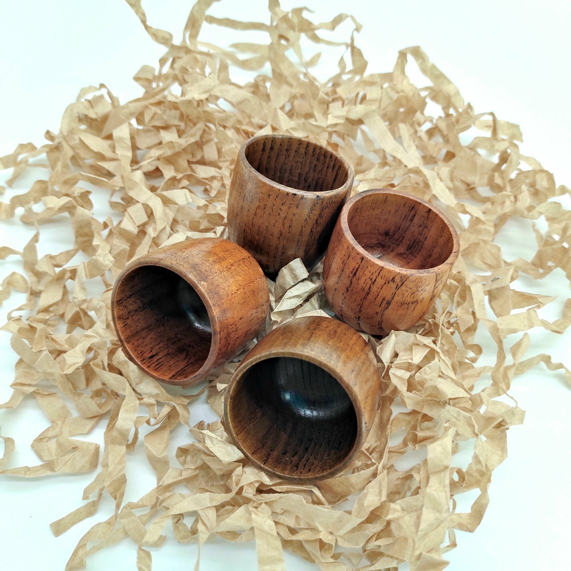 Набор деревянных рюмок 4 штук