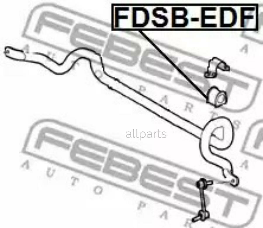FEBEST FDSB-EDF Втулка переднего стабилизатора d34
