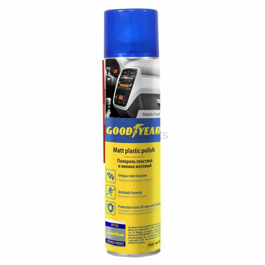 GOODYEAR GY000704 Полироль пластика матовый АТЛ. Свеж. аэрозоль 400 мл