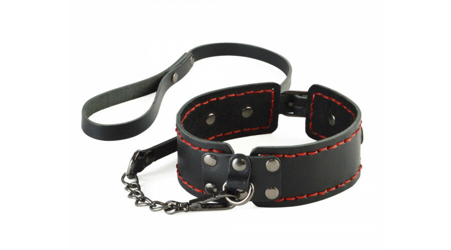 Ошейник Sitabella Богема с поводком чёрный