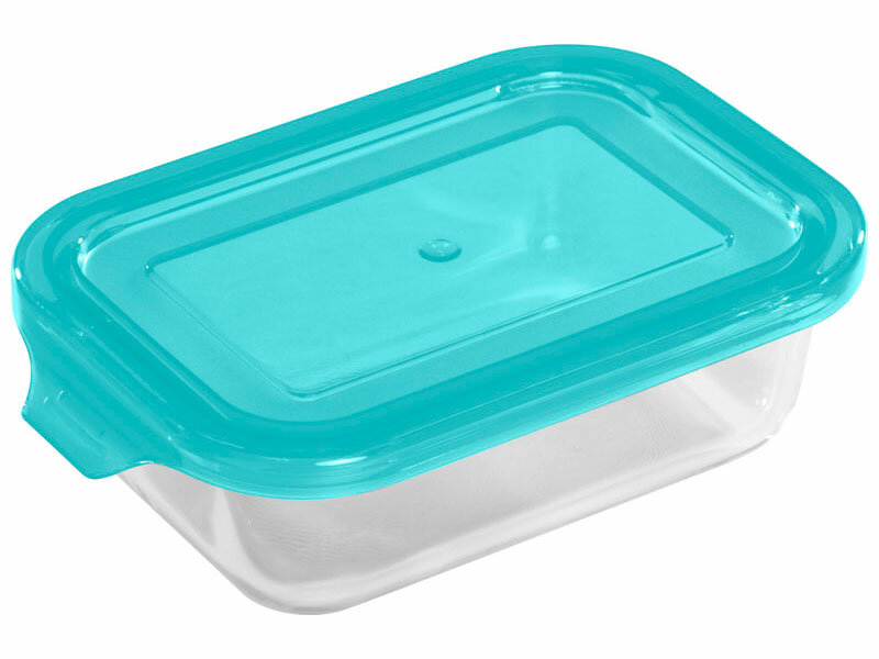 Контейнер из жаропрочного стекла Mallony LIMPIDO 1000 мл, прямоугольный, с пластиковой крышкой (005481)