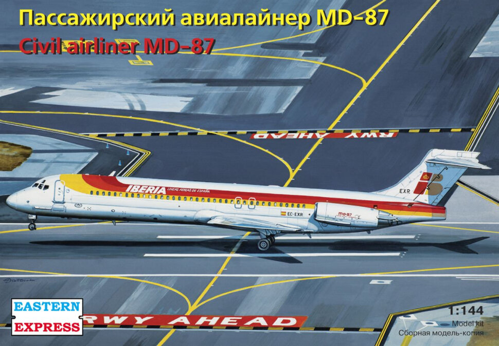 Сборная модель Авиалайнер MD-87 (1/144) EE144110