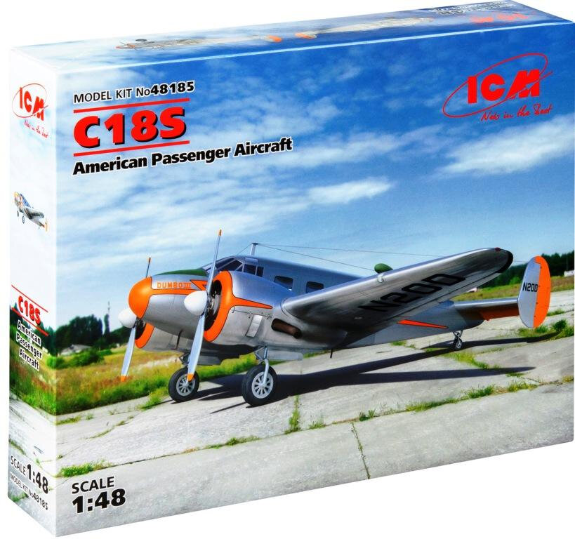 Сборная модель Американский пассажирский самолет C18S (1/48) 48185 ICM