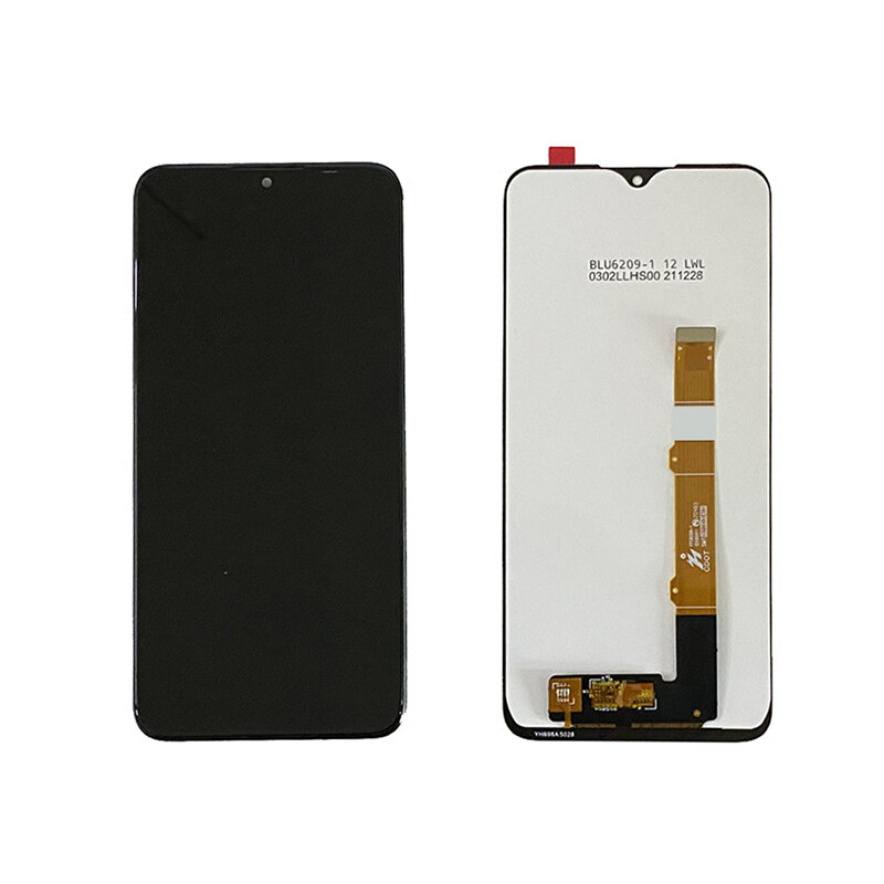 Дисплей (экран) в сборе с тачскрином для Alcatel 1V (2020) черный / 720x1520