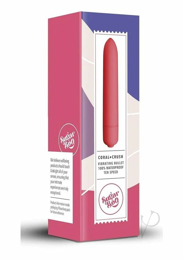Водонепроницаемая вибропуля Sugar Boo Coral Crush Vibrating Bullet с 10 режимами глубокой вибрации