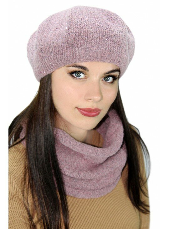 Берет Комплект "Дикс" берет+стойка-хомут для женщин