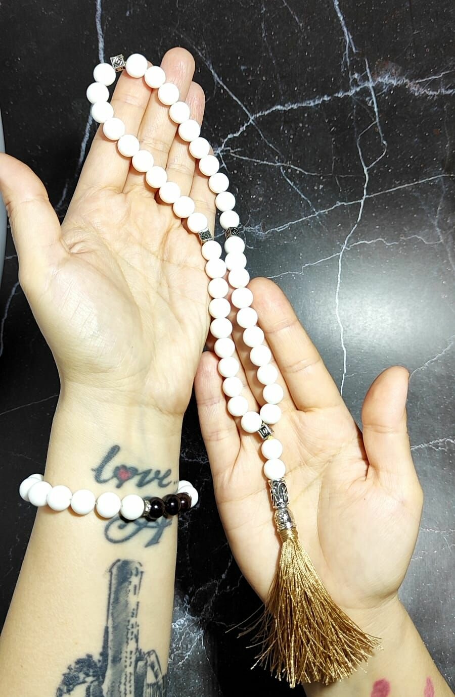 Славянский оберег, чётки, агат