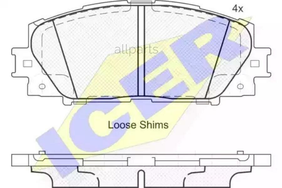 ICER 181938 181938 колодки дисковые передние!\ Toyota Prius 1.8Hybrid 09>