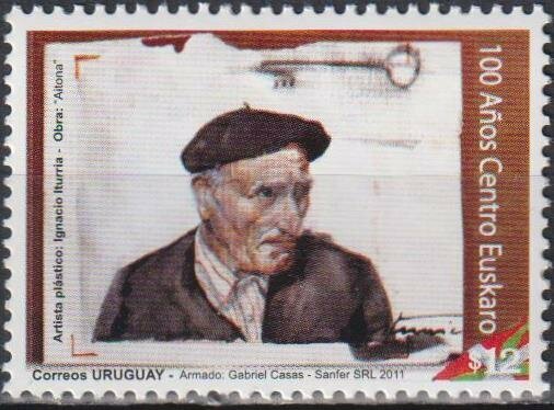 Почтовые марки Уругвай 2011г. "100 лет со дня Центро Euskaro" Искусство MNH