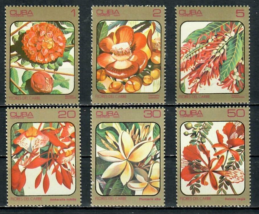 Почтовые марки Куба 1984г. "Карибские цветы" Цветы MNH