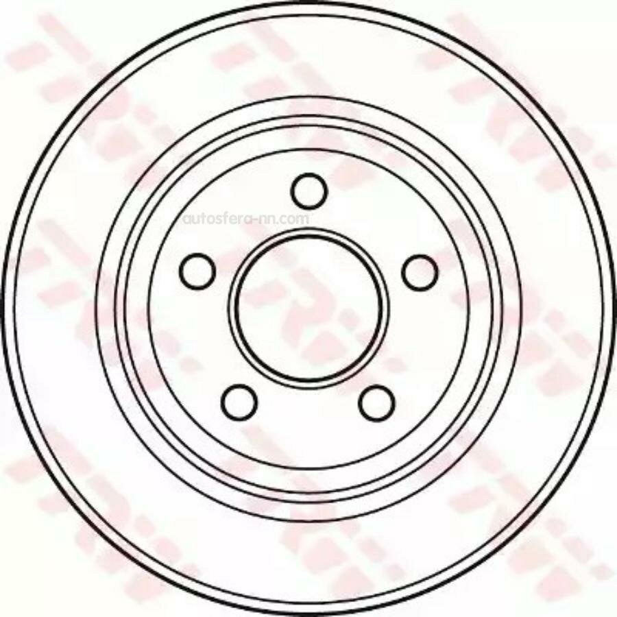 TRW DF4882 Диск тормозной передний DODGE CARAVAN II/CHRYSLER VOYAGER III ALL 95-01 TRW DF4882