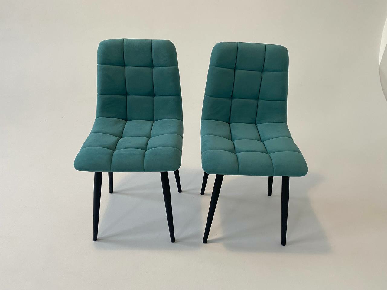 Стулья для кухни с мягким сиденьем и спинкой, бирюза, 2 шт