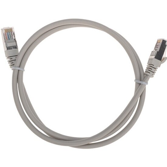Патч-корд F/UTP Rexant cat 5e, медь, LSZH (негорючий), 1 м, RJ45-RJ45, 26AWG, серый