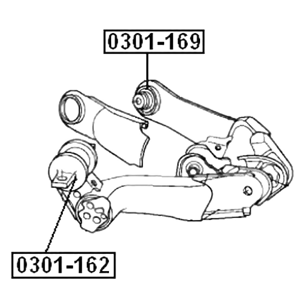 ASVA 0301162 (52370SWAA01 / 52371SWAA01) сайлентблок рычага подвески задн. Honda (Хонда) cr-v re3 / re4 2007-