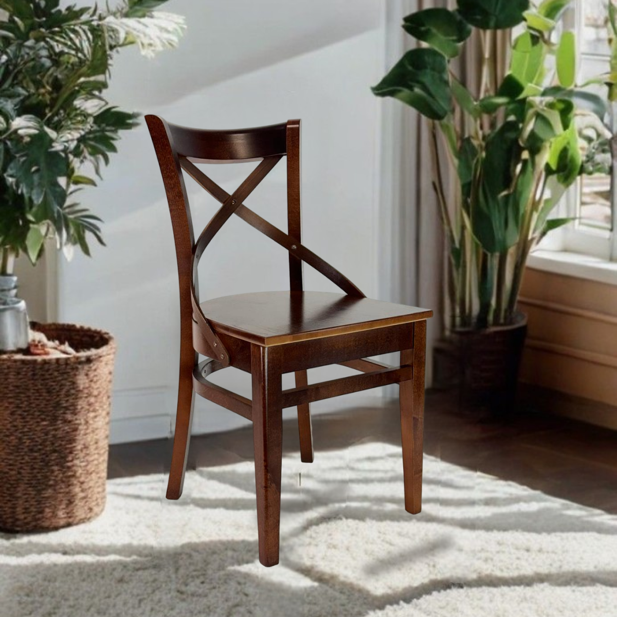 Стул для кухни Соло, жесткий из массива дерева, для кухни столовой гостиной