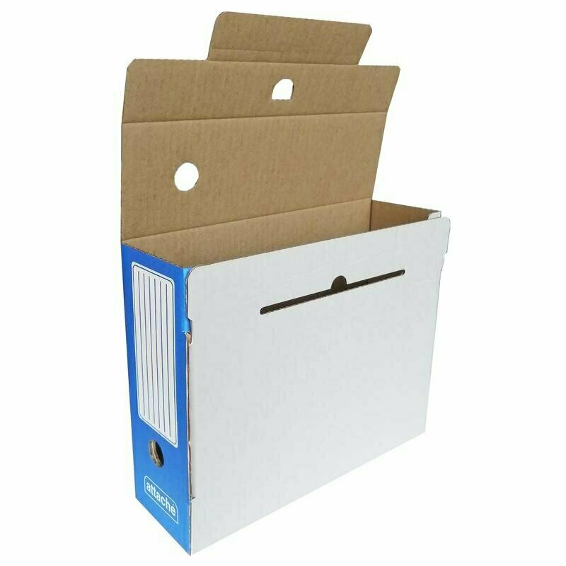 Короб архивный гофрокартон Attache 255x320x100 мм синий 5 штук в упаковке, 1240618
