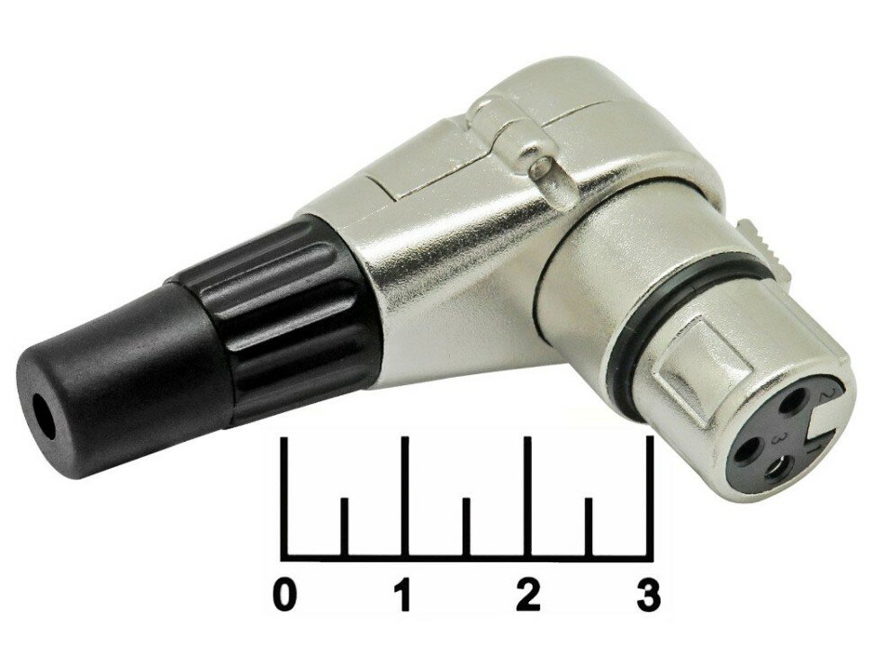 Разъем XLR гнездо металл угол