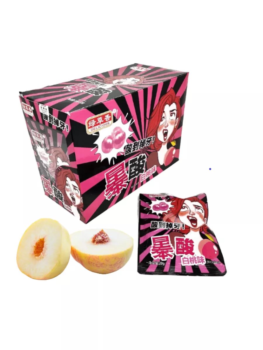 Кислые леденцы Персик 22г * 20 штук
