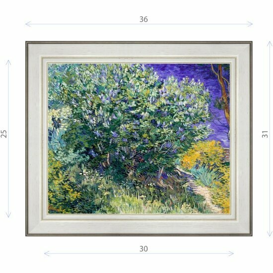 Картина Декор Депо Винсента Ван Гога Куст сирени Матовая бумага в раме без стекла 31х36 см