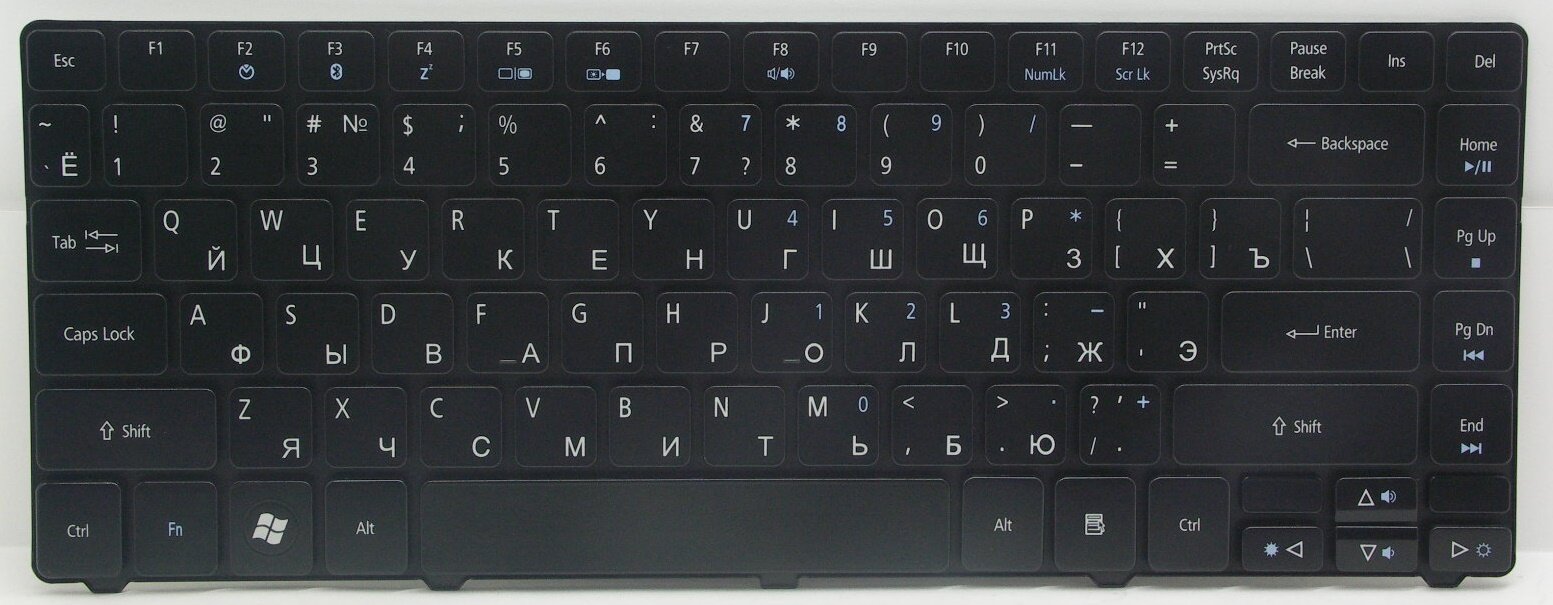 Клавиатура для Acer Aspire Timeline 3810T 3820T 3410T 4810T 4410T 4535 4736 4736Z 4736G4741ZG 4935 E-Machines D640 черный, KBD-AC-03