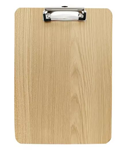Планшет PVC одинарный. А4 цвет светлое дерево, зажим сверху