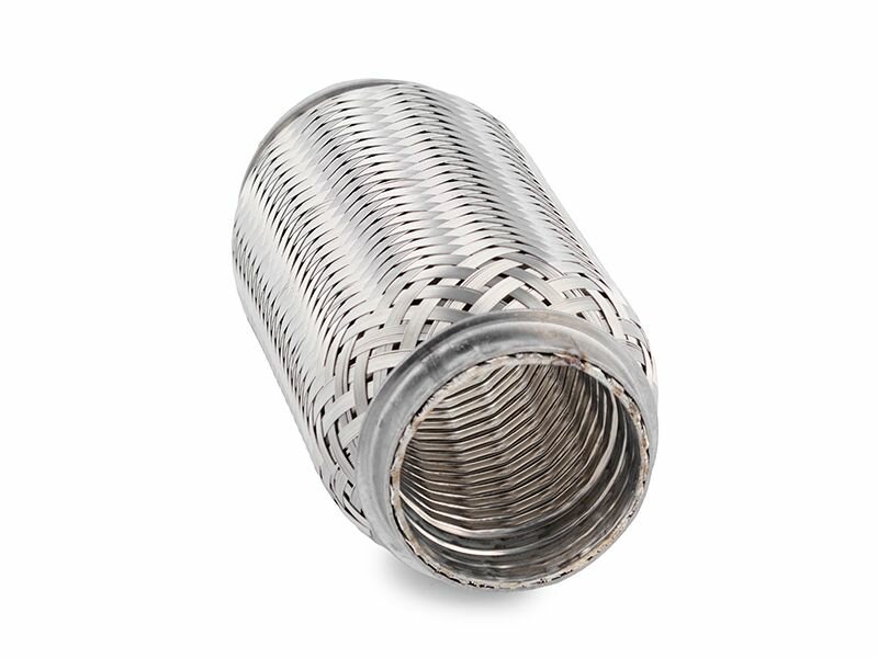 Виброкомпенсатор (Гофра) глушителя (усиленная Interlock) 51х150 / Гофра трехслойная выхлопной трубы трехслойная Интерлок 51x150