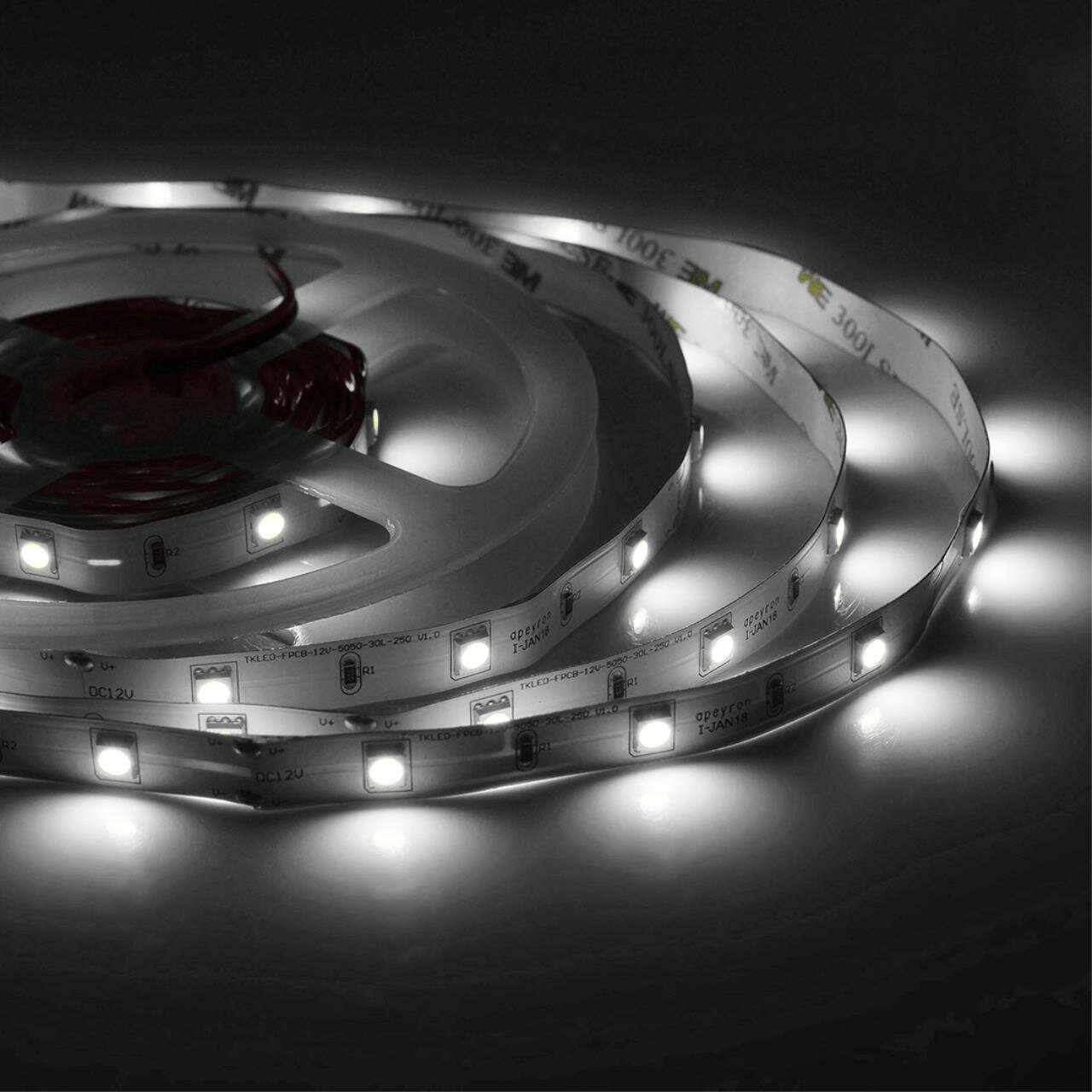 00-149 Светодиодная лента 12В, СТ, 7,2Вт м, smd5050, 30д м, IP20, 360Лм м, ширина подложки 10мм, 5м,