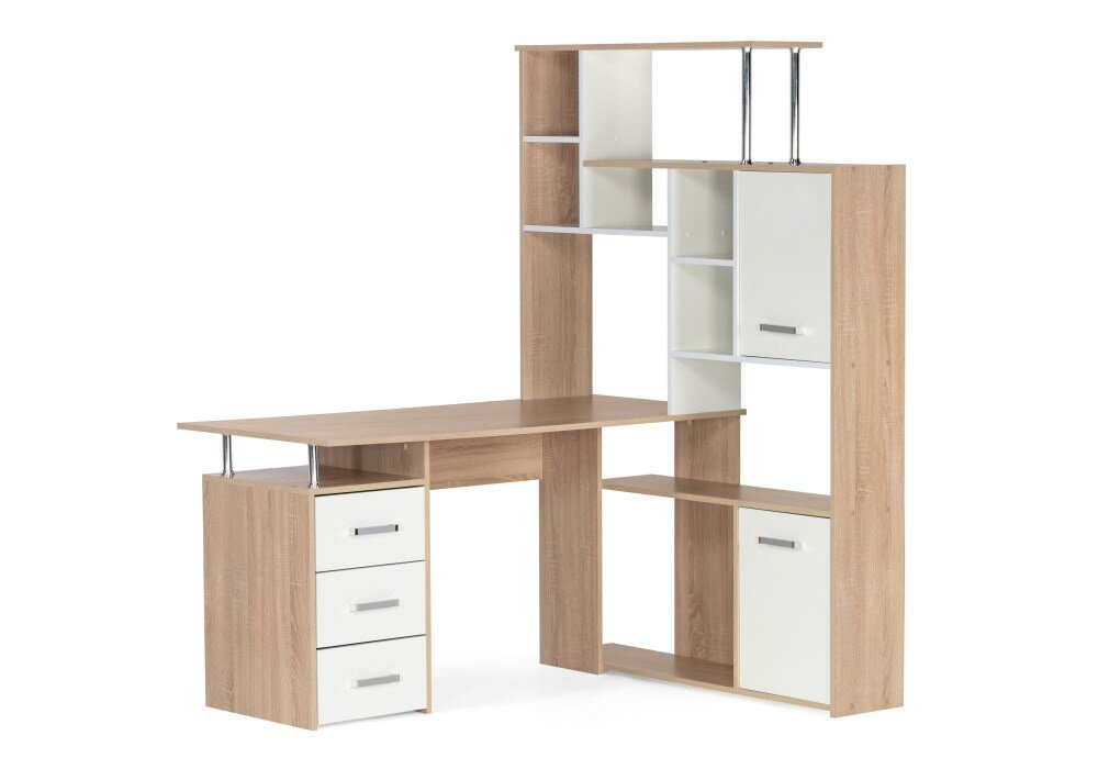 Компьютерный стол Woodville Компьютерный стол КС15 правый 142,7х130х175,2 дуб сонома