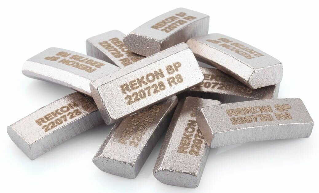 REKON Алмазный сегмент SOFT Pro (R8:24x4.5x10) для алмазных коронок D182-250, 10 штук